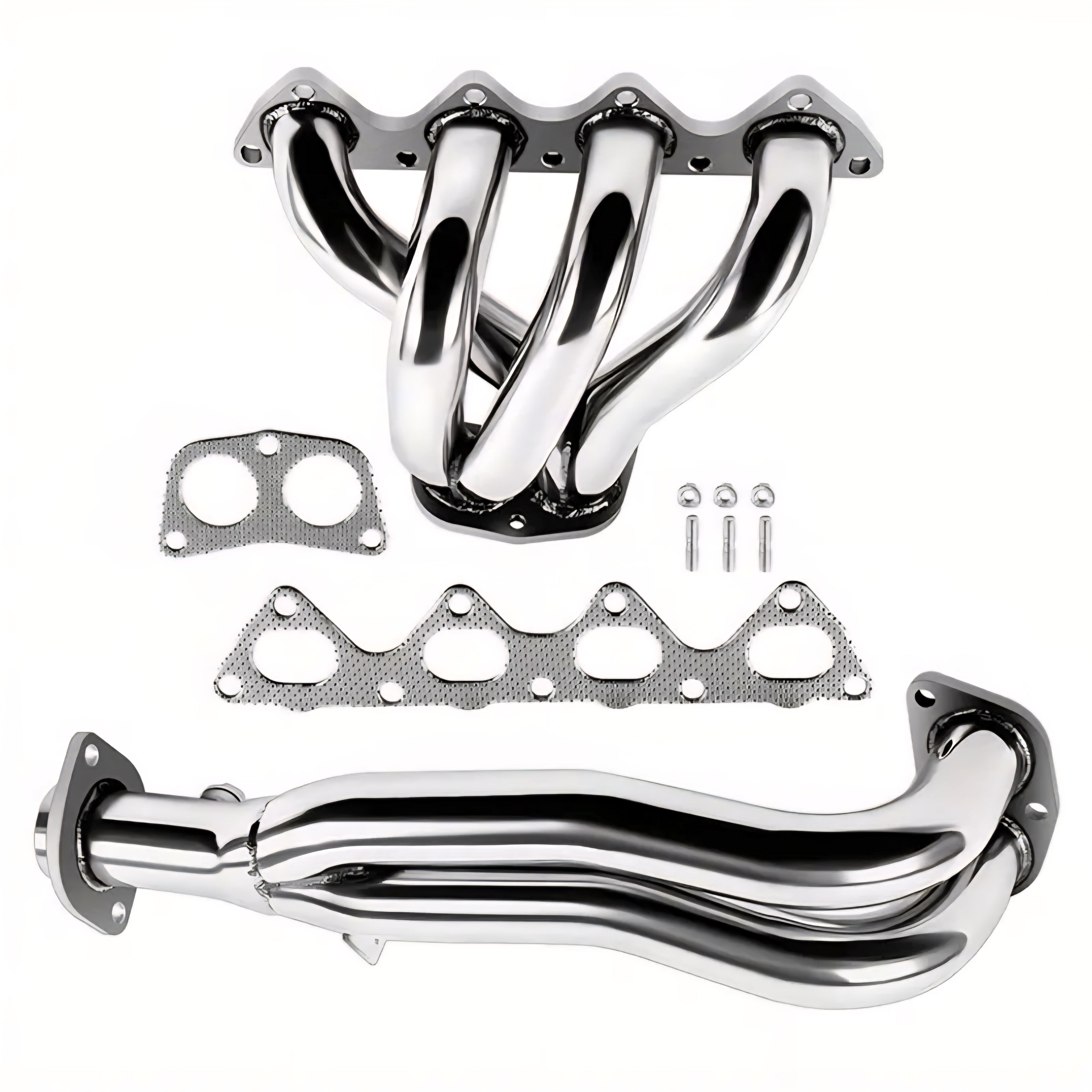 B18 B16 B20 4-2-1 Tuned Flow Performance Header + Downpipe Civic Integ ...